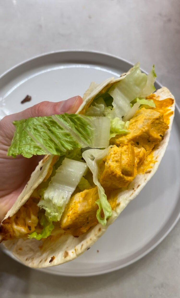 High Protein Buffalo Chicken Tacos - Taylor Likes